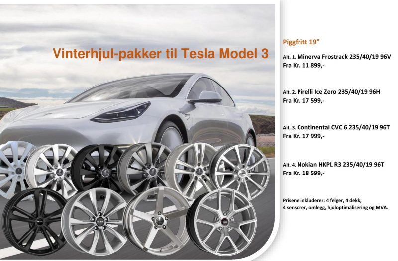 tesla model 3 piggfritt 19 hjul – Lagerboden